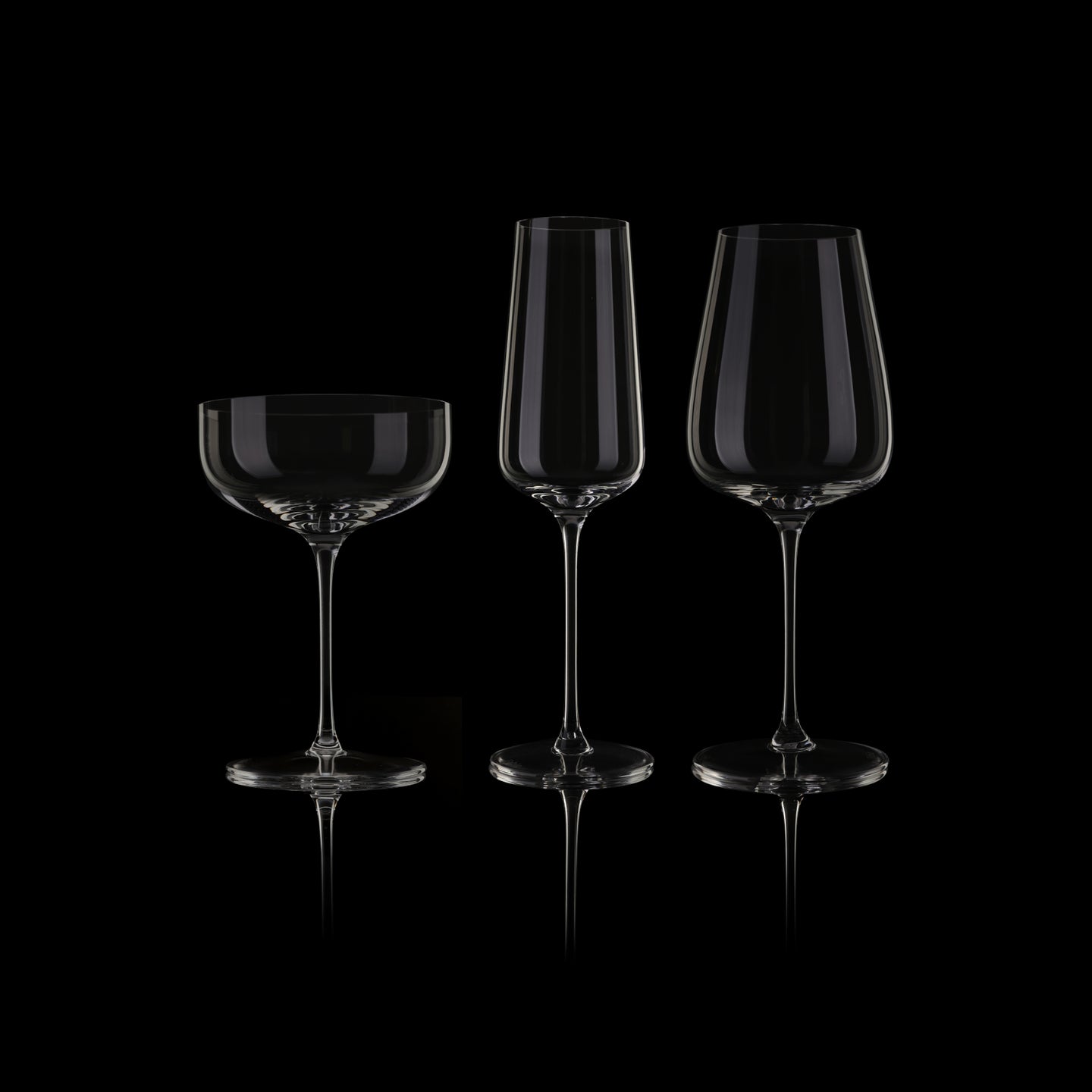 Crystal Stemware Set | Wine Glass Set by Fable Home | Fable Home